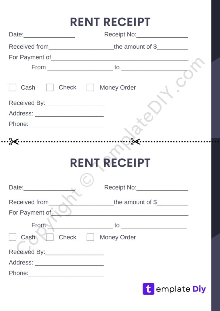 Rent Receipt Book Template | Printable PDF, Word & Excel