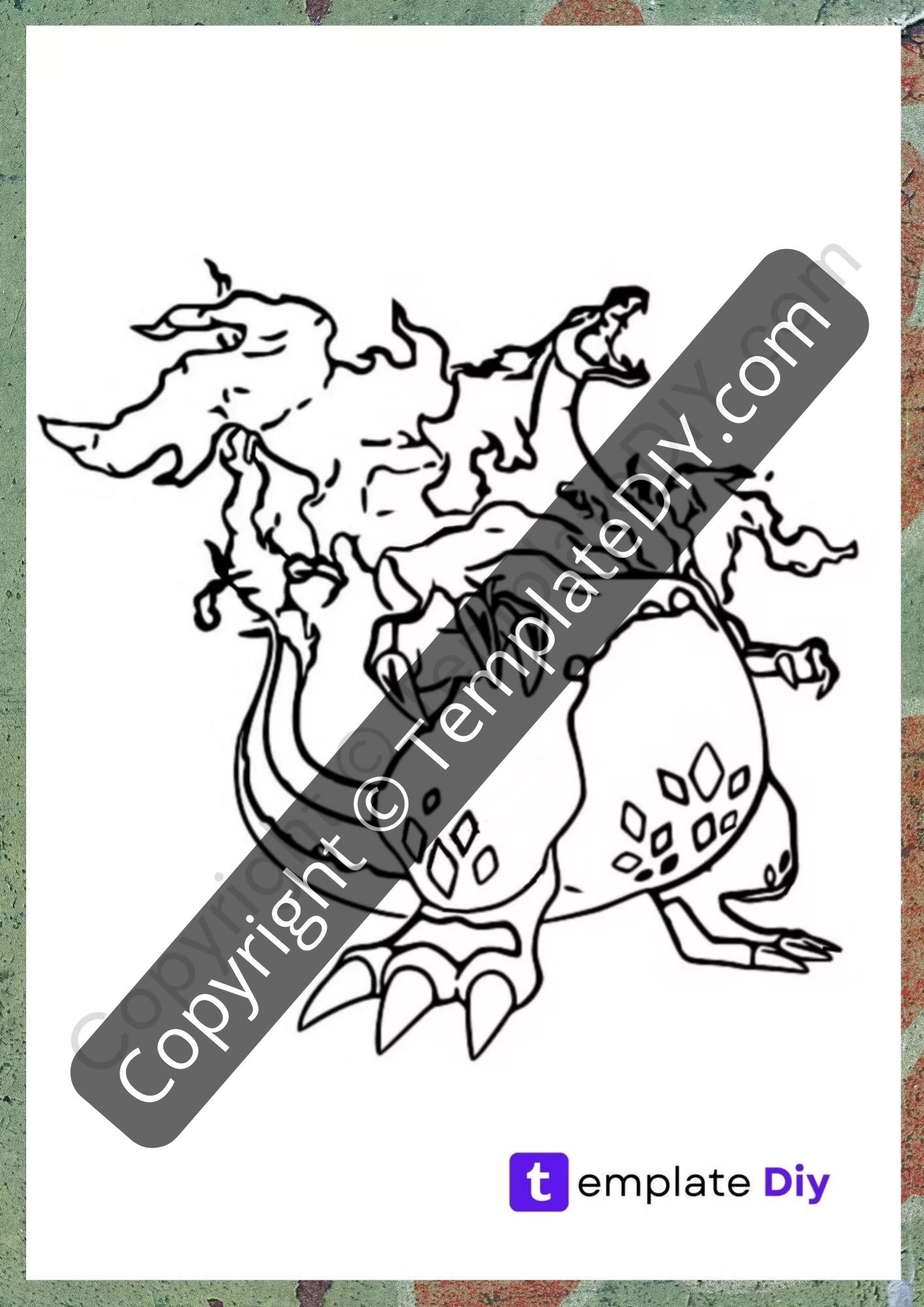 Mega Charizard Ex Card Coloring Pages