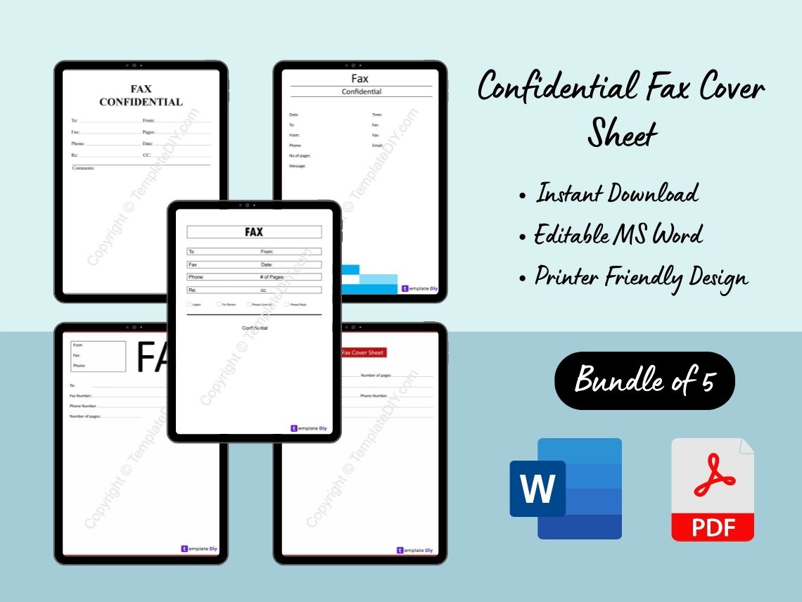 Confidential Fax Cover Sheet Template | Download PDF, Word