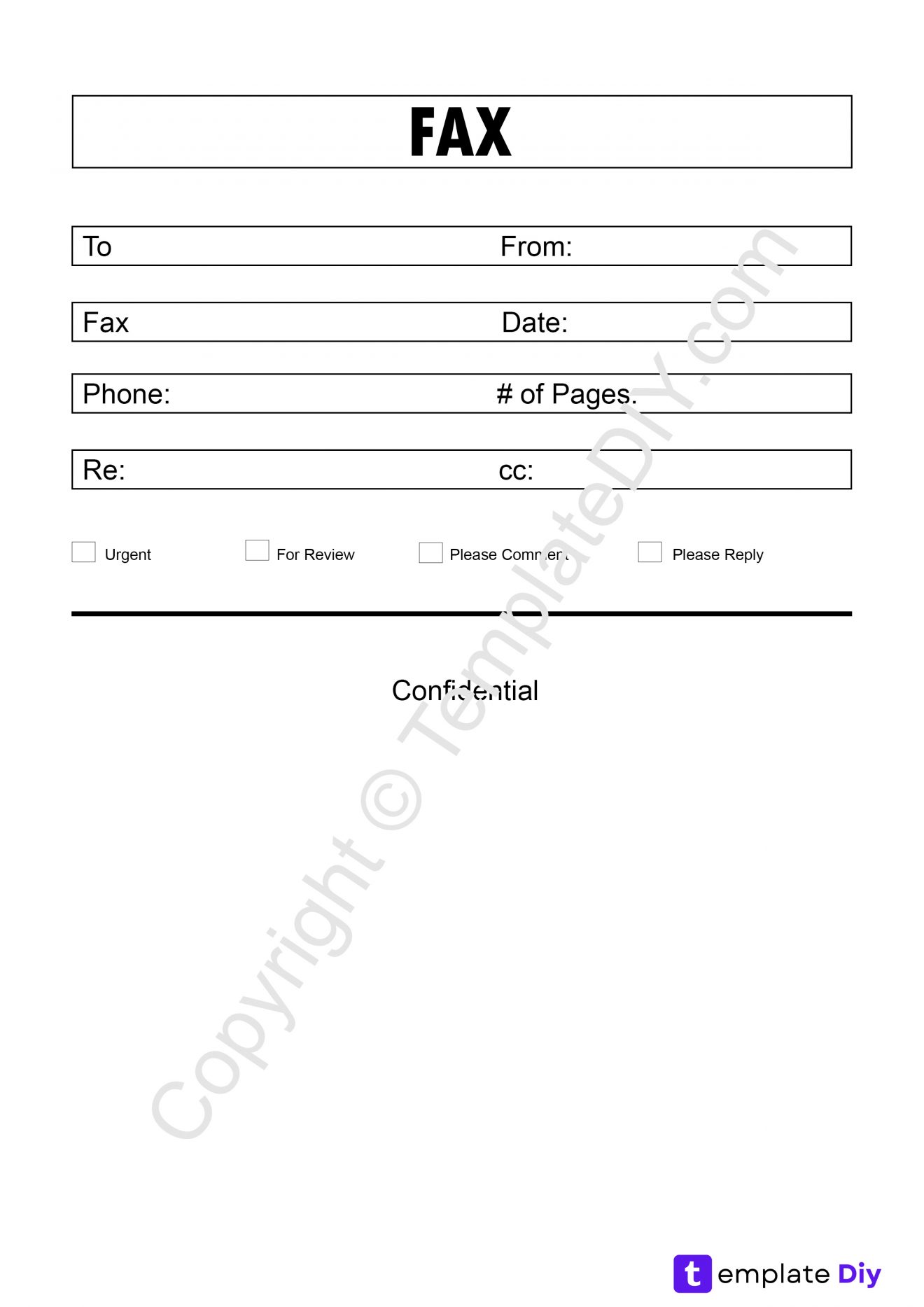 Confidential Fax Cover Sheet Template | Download PDF & Word
