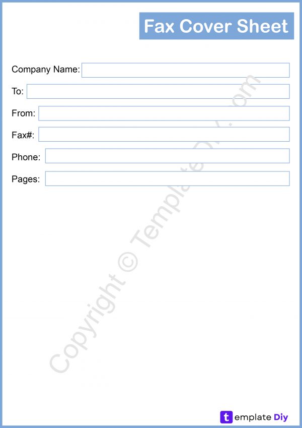 IRS Fax Cover Sheet Template | Printable PDF & Word