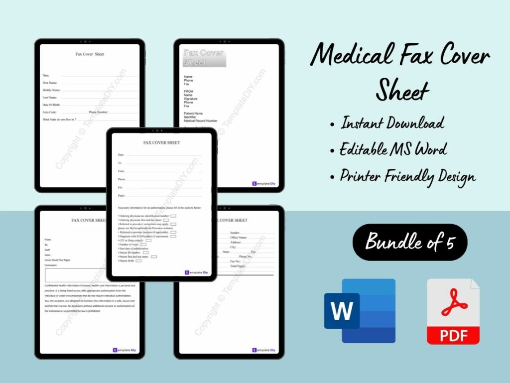 UPS Fax Cover Sheet Template | Printable PDF & Word