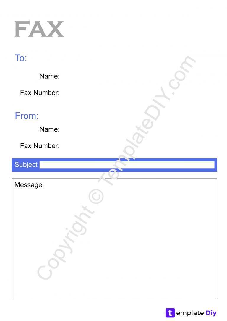 Professional Fax Cover Sheet Template Printable PDF, Word