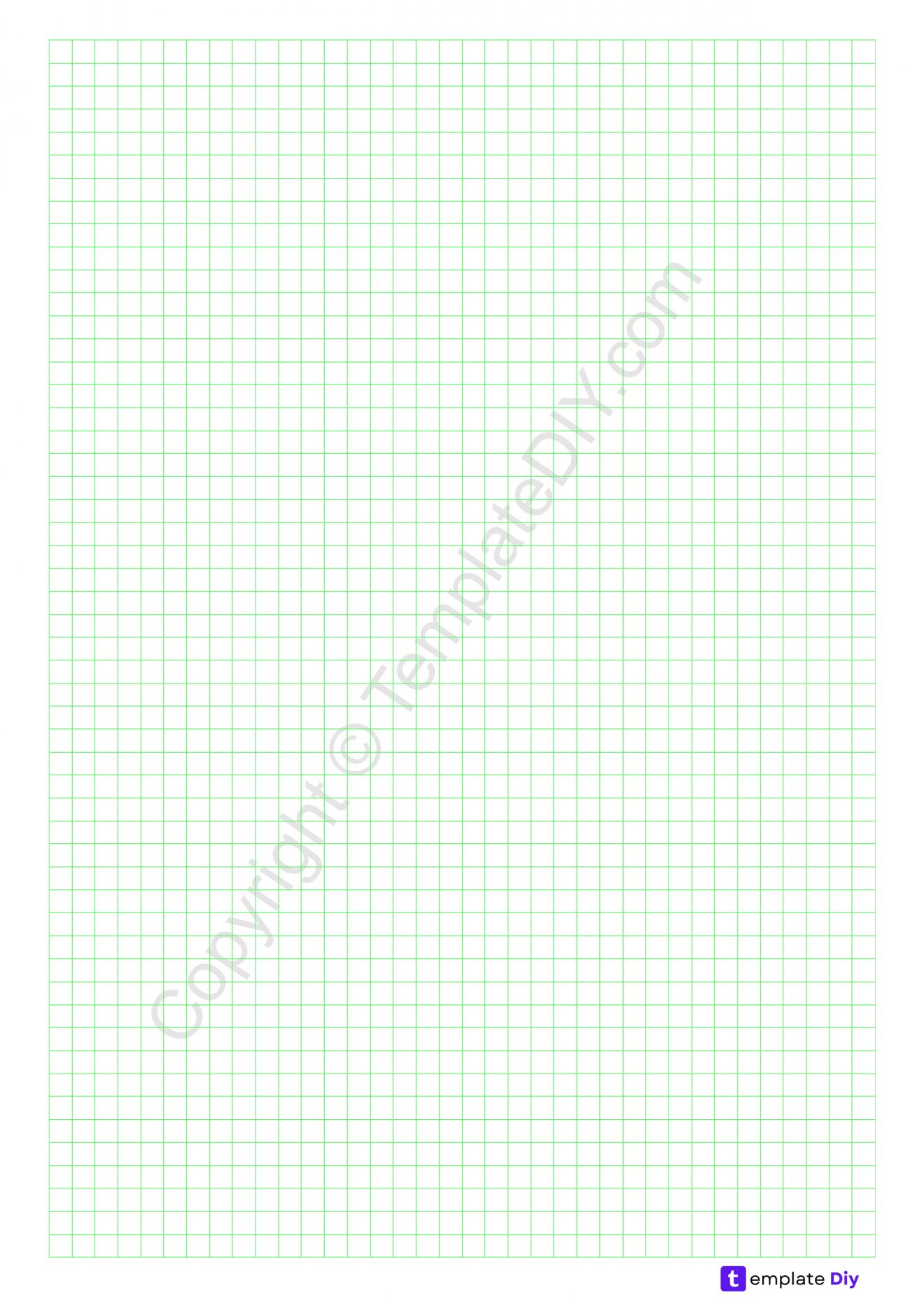 1/4 Graph Paper/Grid Paper Printable Template in PDF