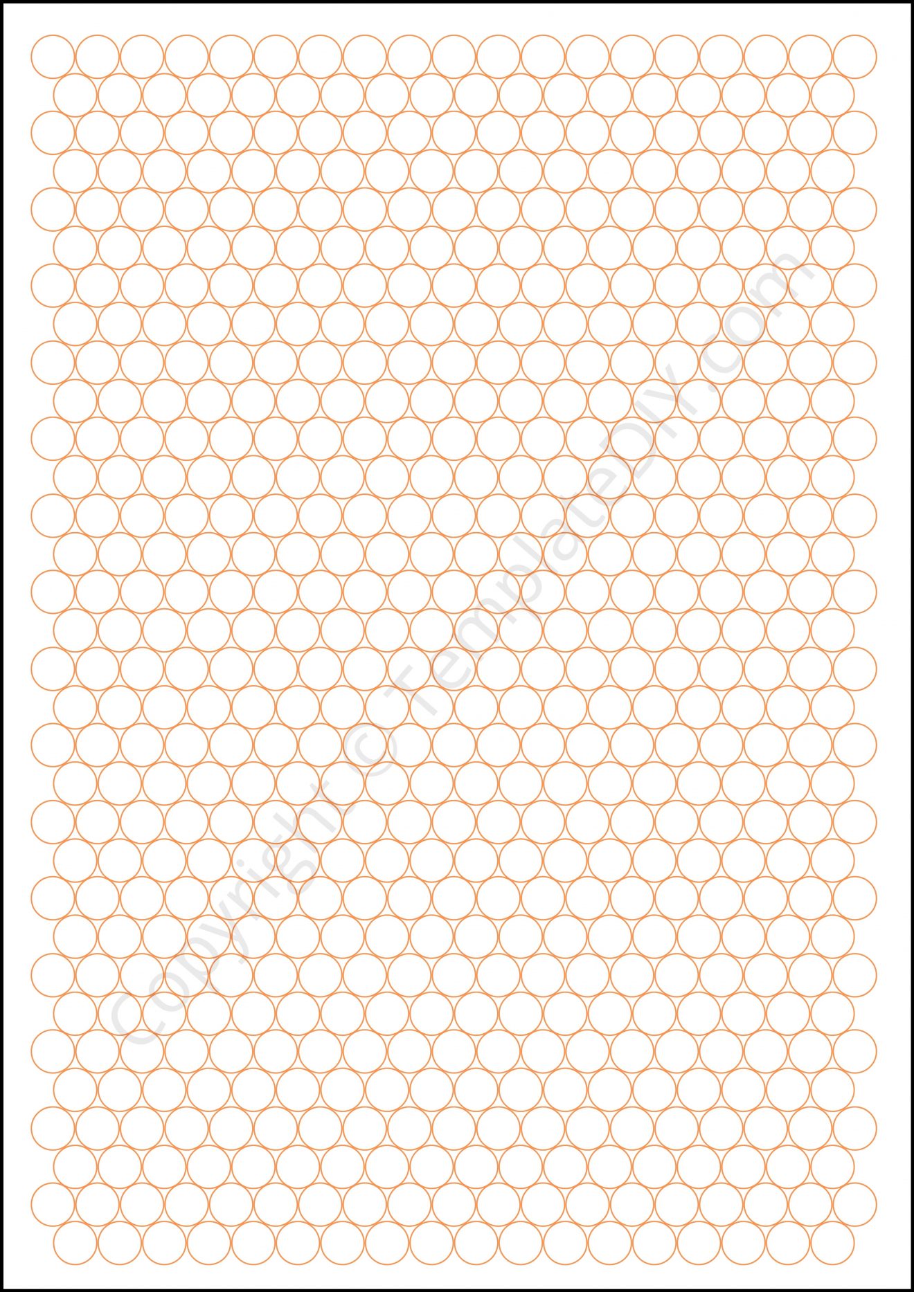 Circular Graph Paper/Circle Grid Paper Template in PDF