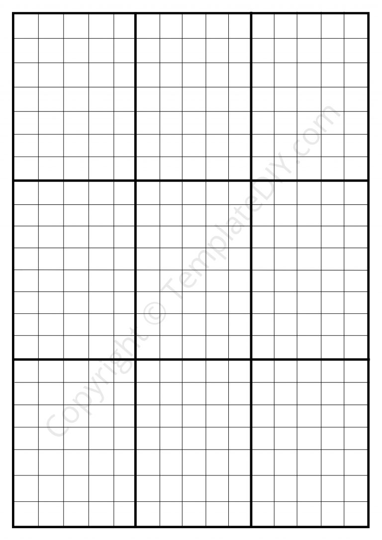 Editable Division Graph Paper Template PDF