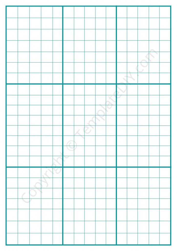 Editable Division Graph Paper Template PDF