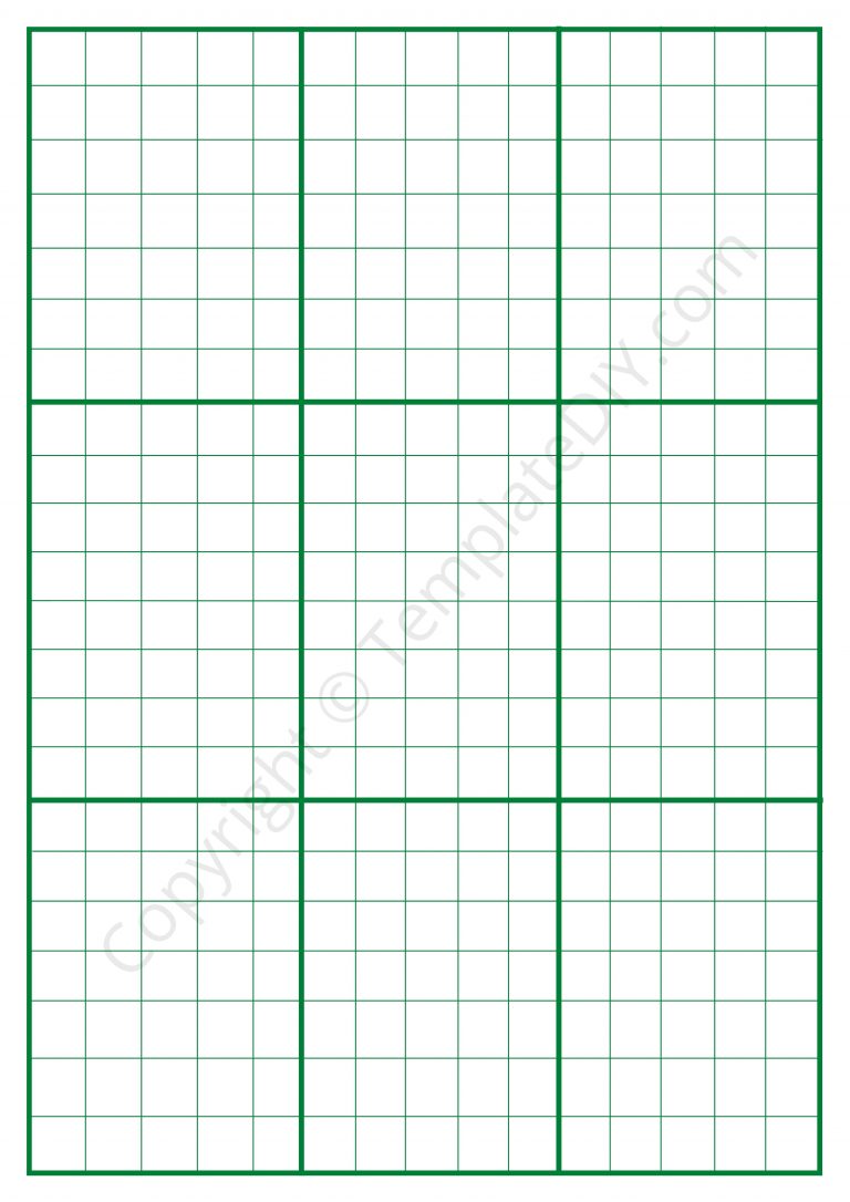 Editable Division Graph Paper Template PDF