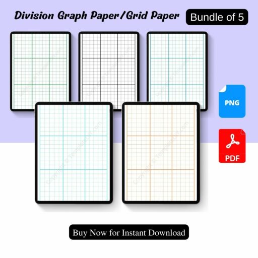 Editable Division Graph Paper Template PDF