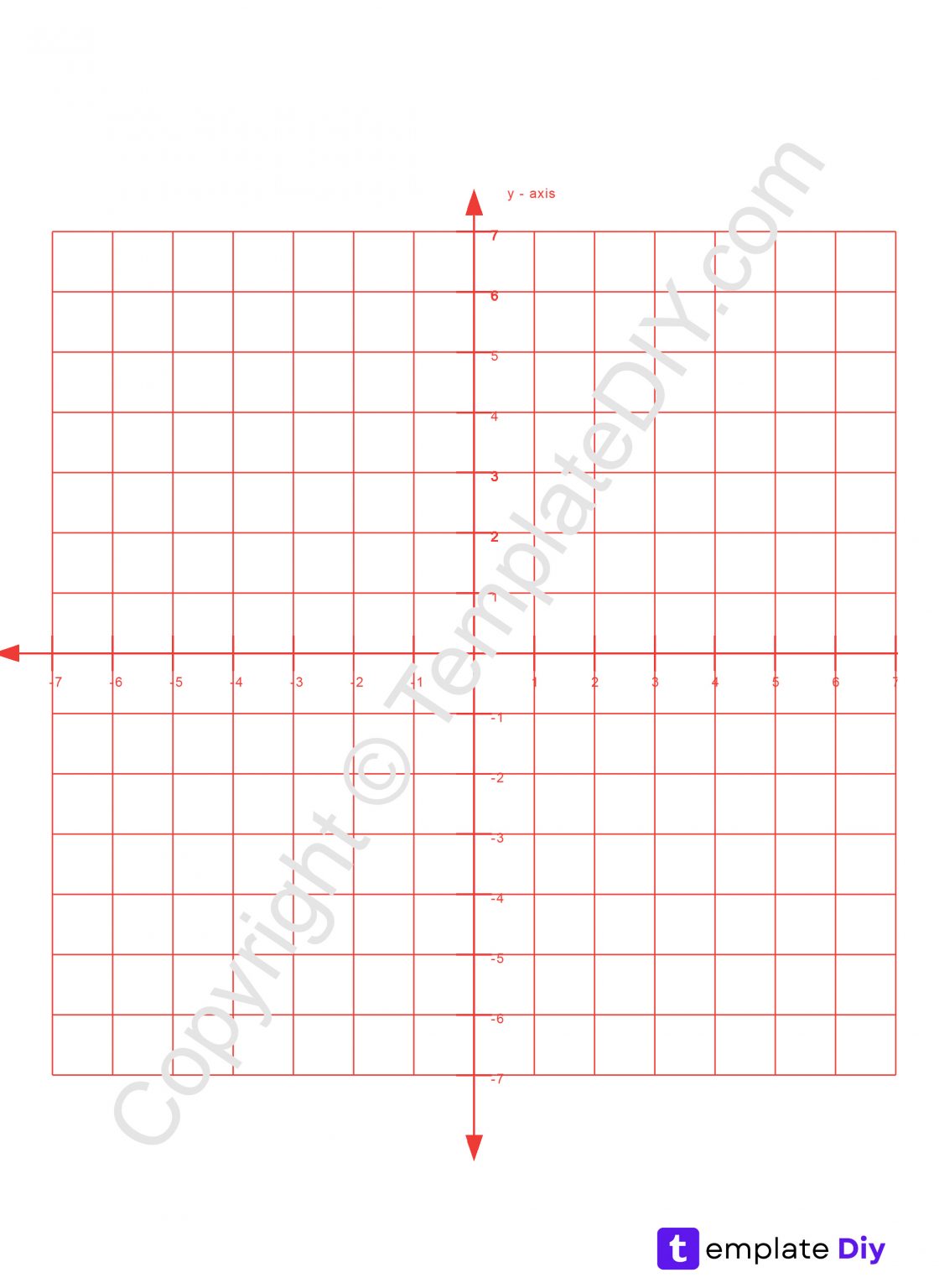 Graph Paper with Axis Printable – Instant Download