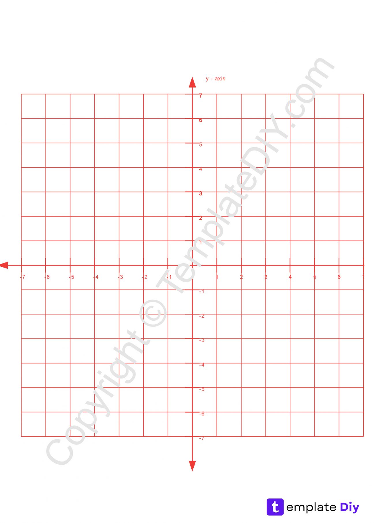 Graph Paper with Axis Printable – Instant Download