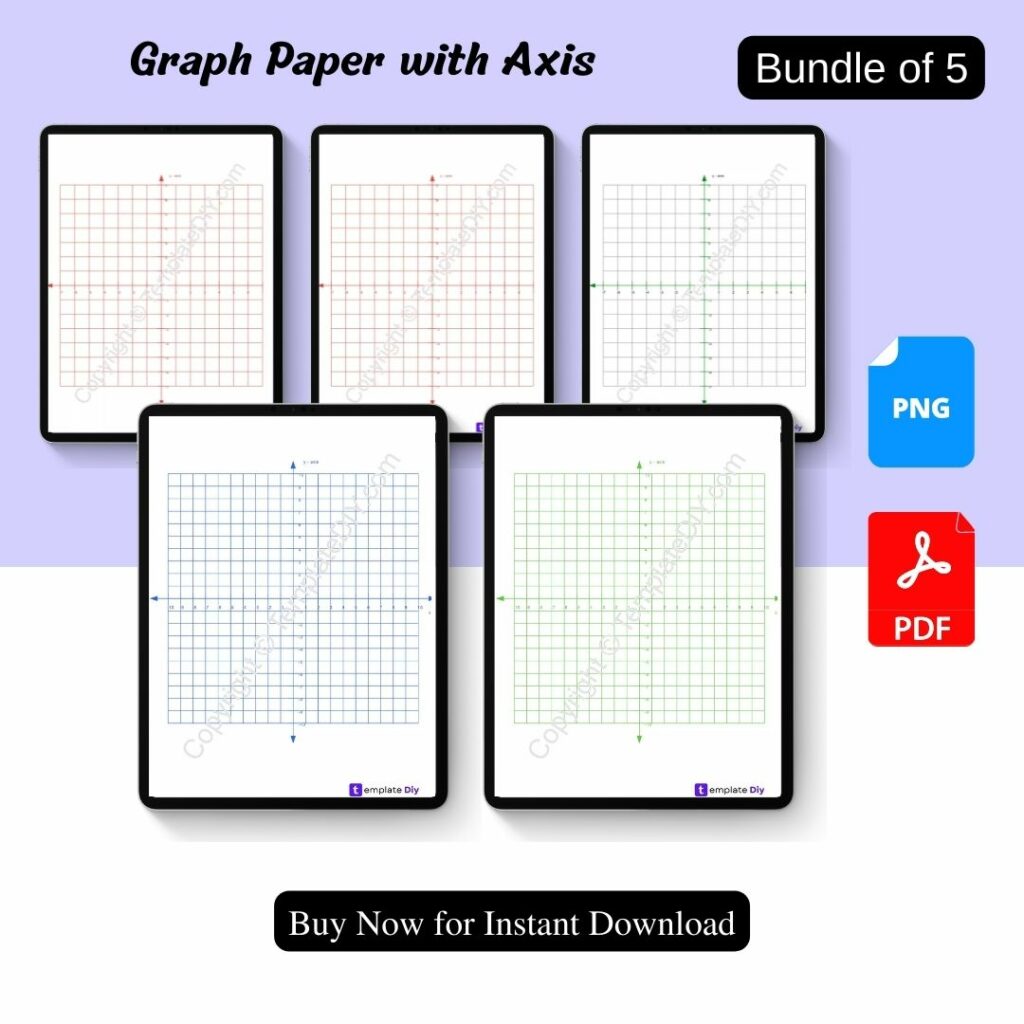 Graph Paper/Grid Paper Template Printable PDF, Word