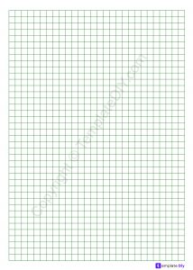Green Graph Paper/Grid Paper Printable Template in PDF