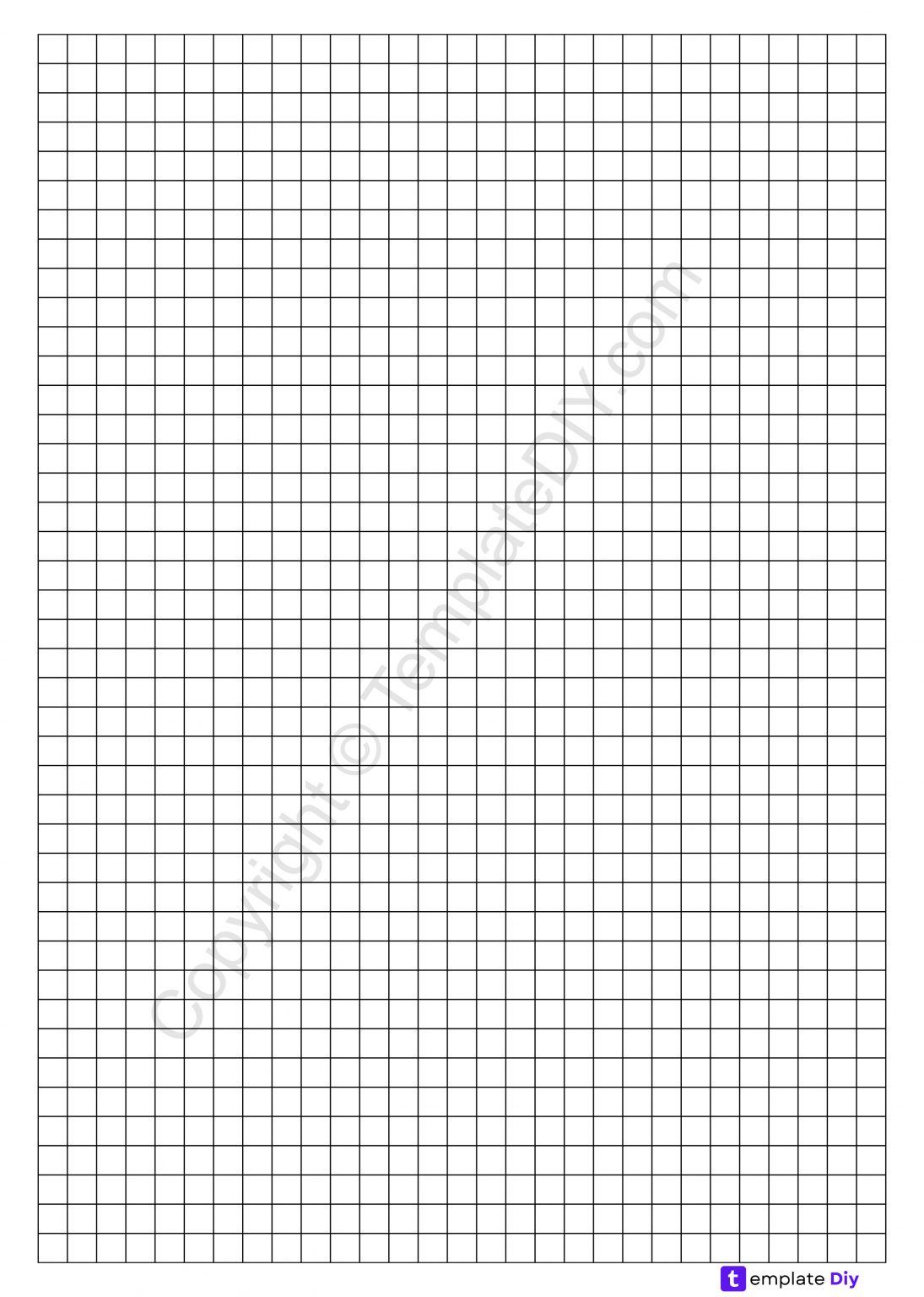 1/4 Graph Paper/Grid Paper Printable Template in PDF