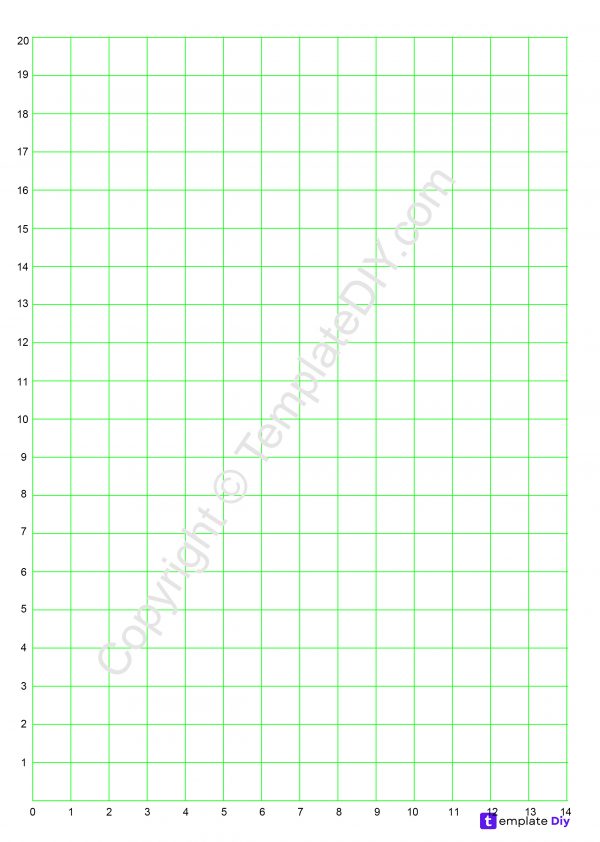 Graph Paper with Numbers Template Printable Blank PDF