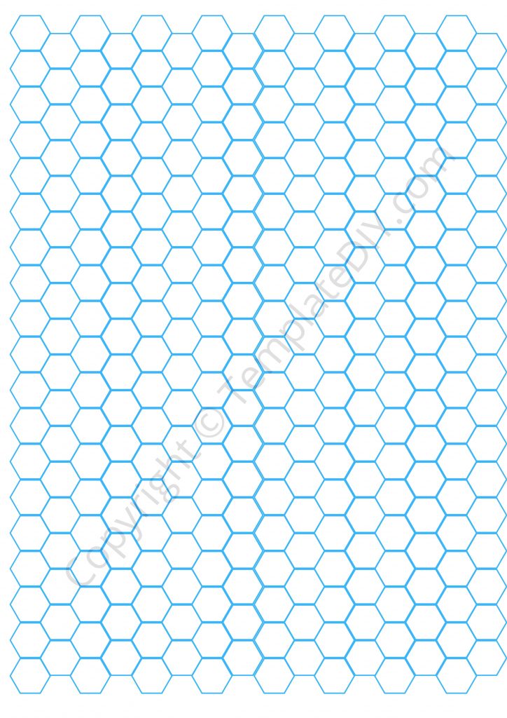 Hexagon Graph Paper/Grid Paper Template Printable PDF