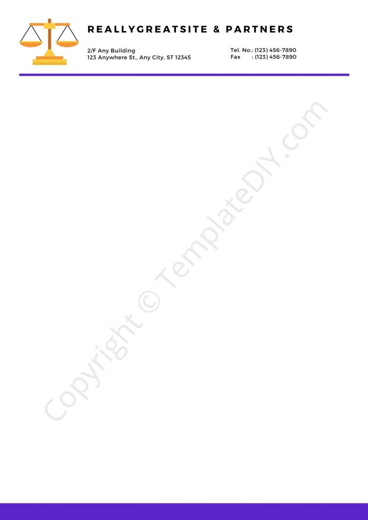 Attorney Letterhead Template Printable Blank [Word]