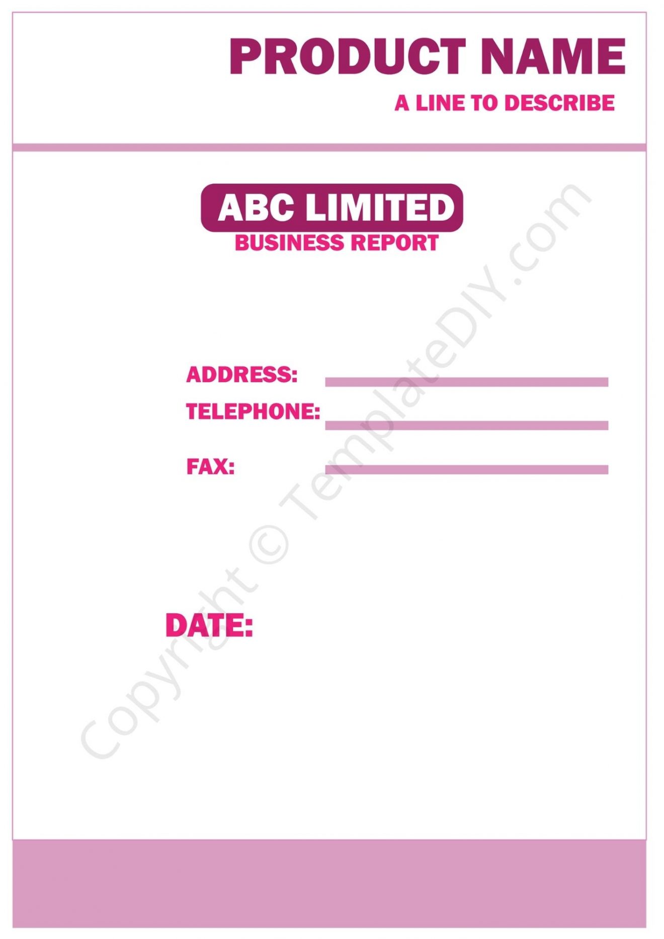 Business Report Template Blank Printable PDF, Word