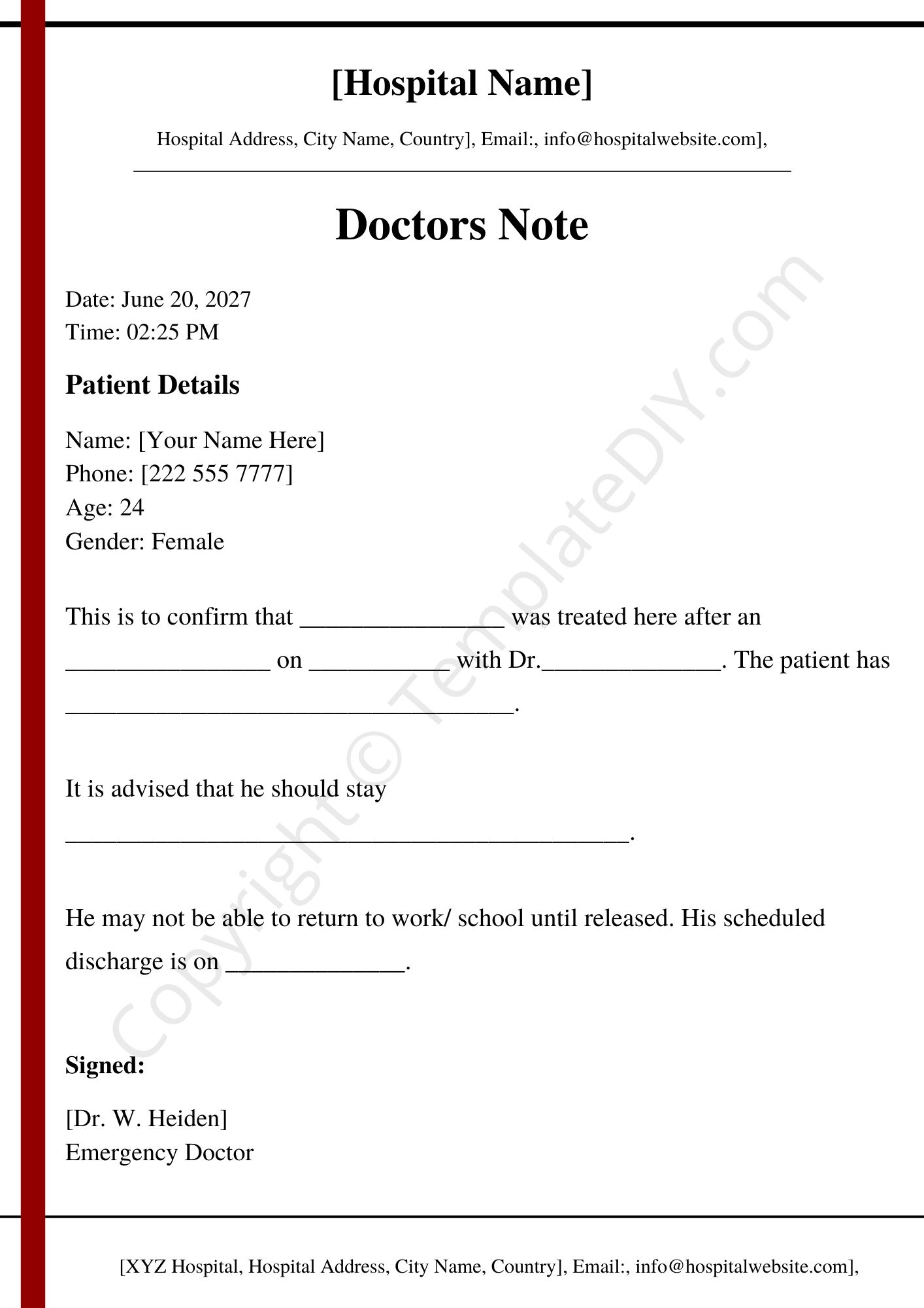 Real Doctors Note