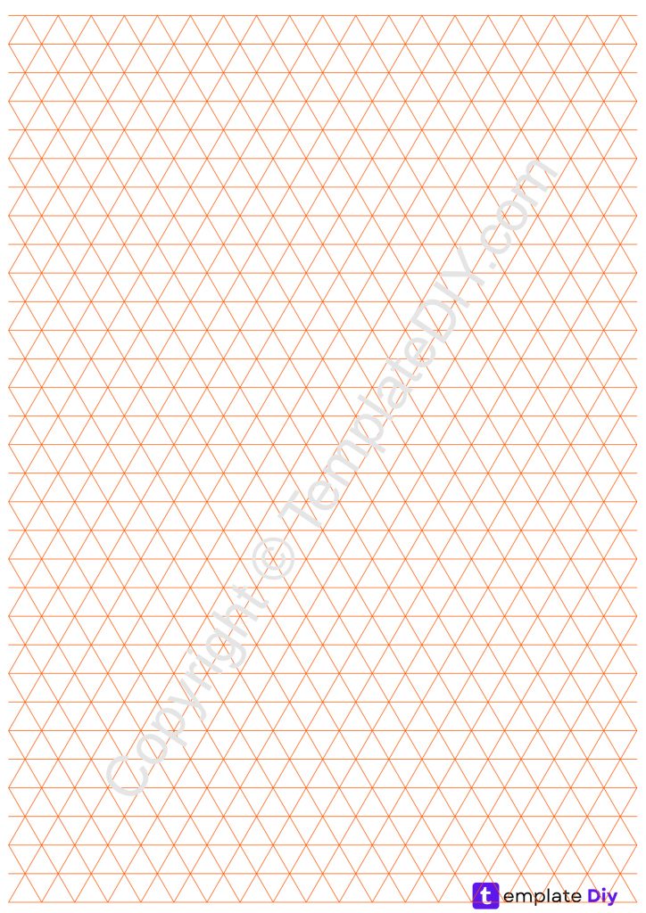 Isometric Graph Paper Printable PDF for Math & Art