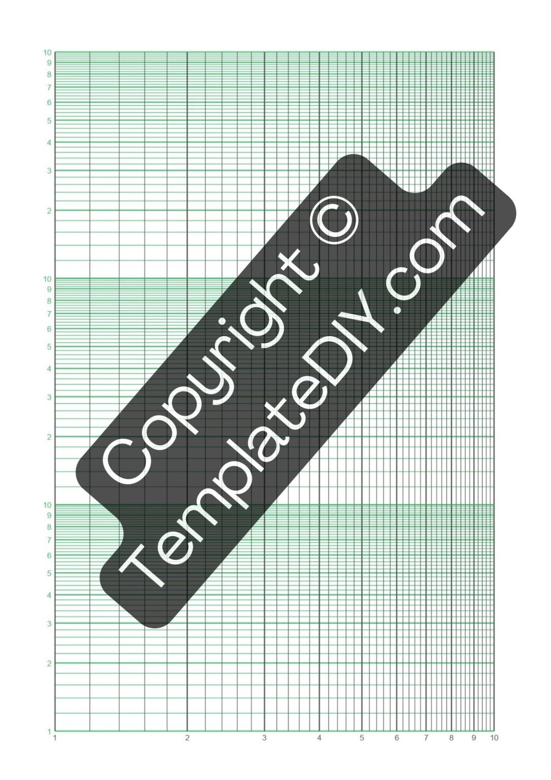 Semi Log Graph Paper/Grid Paper Printable Template in PDF