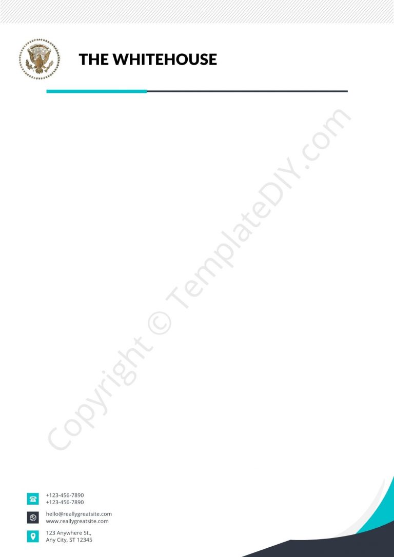 Editable White House Letterhead Template for Professional Use