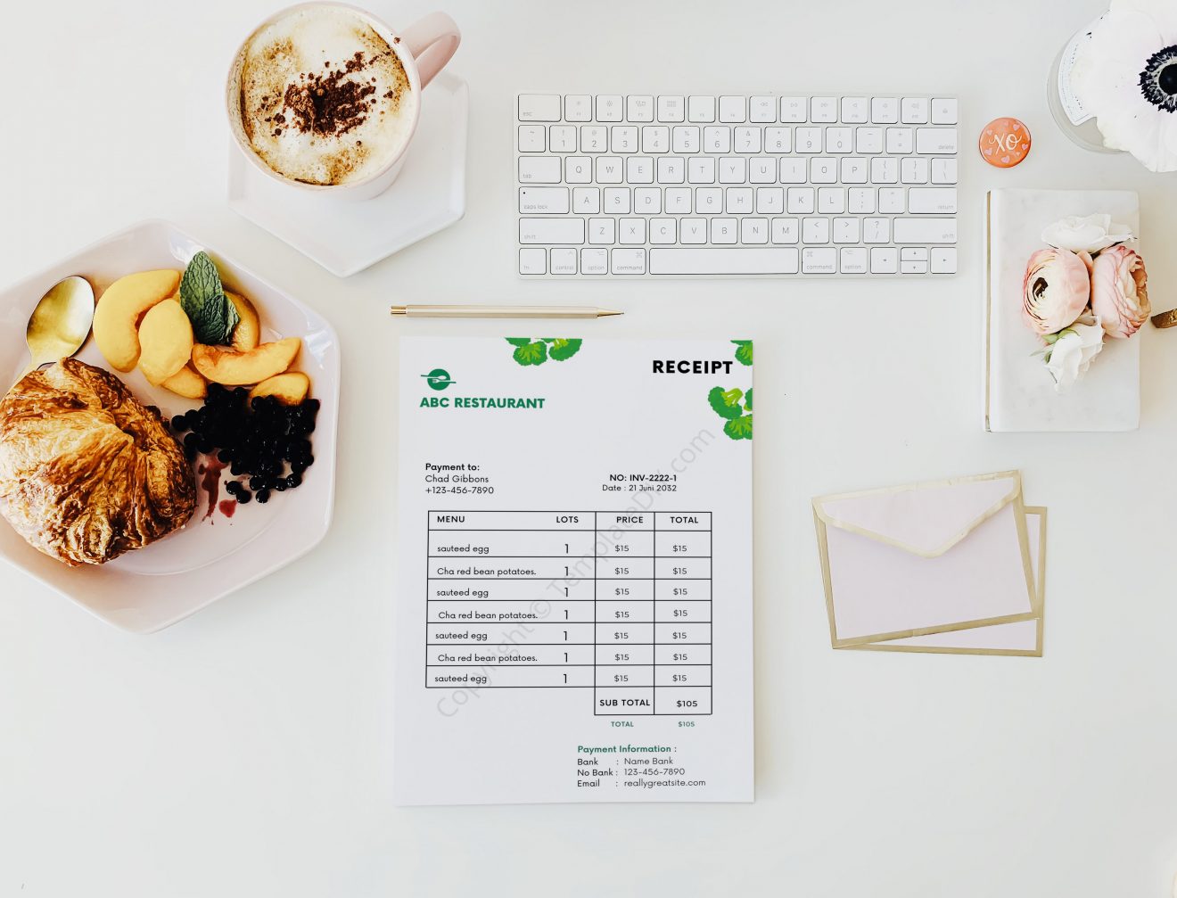 Download Printable Restaurant Receipt Template – PDF & Word