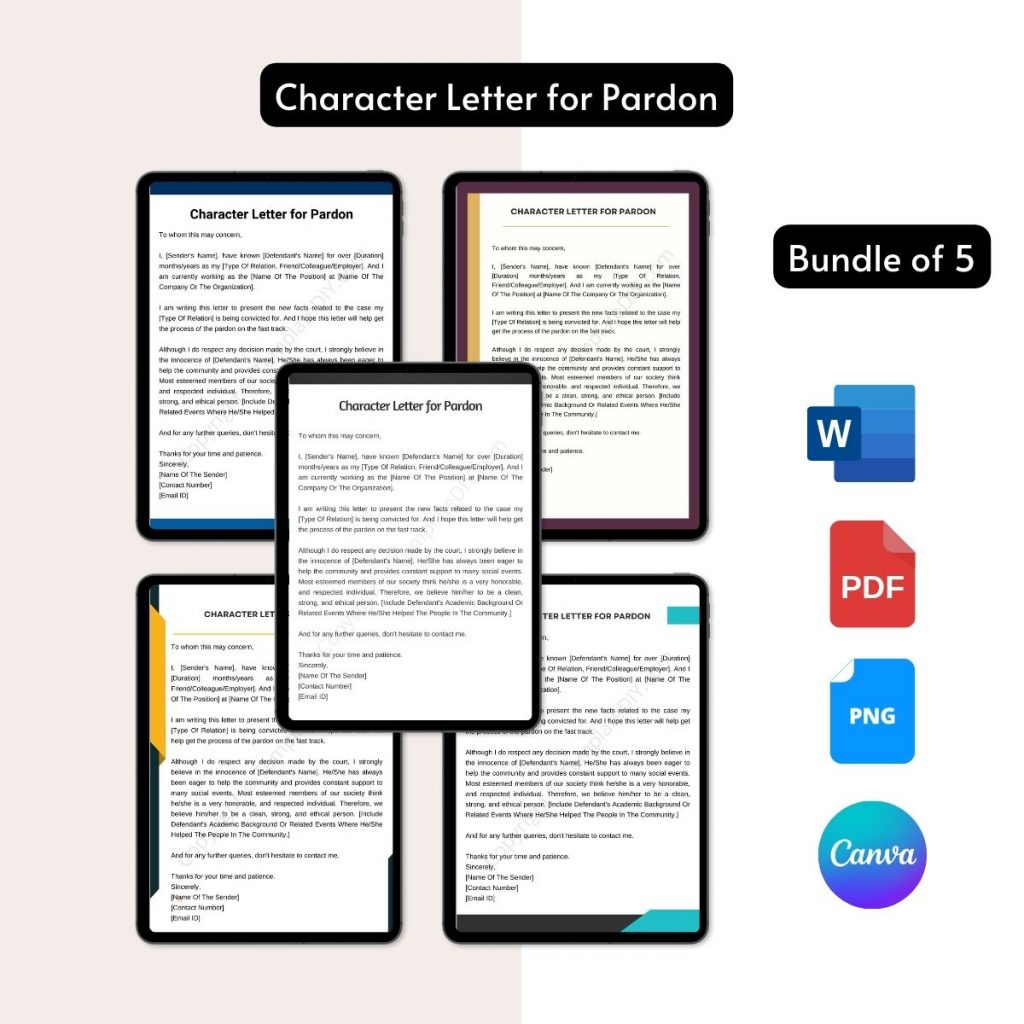 Basic Character Reference Letter Sample with Examples [Word]