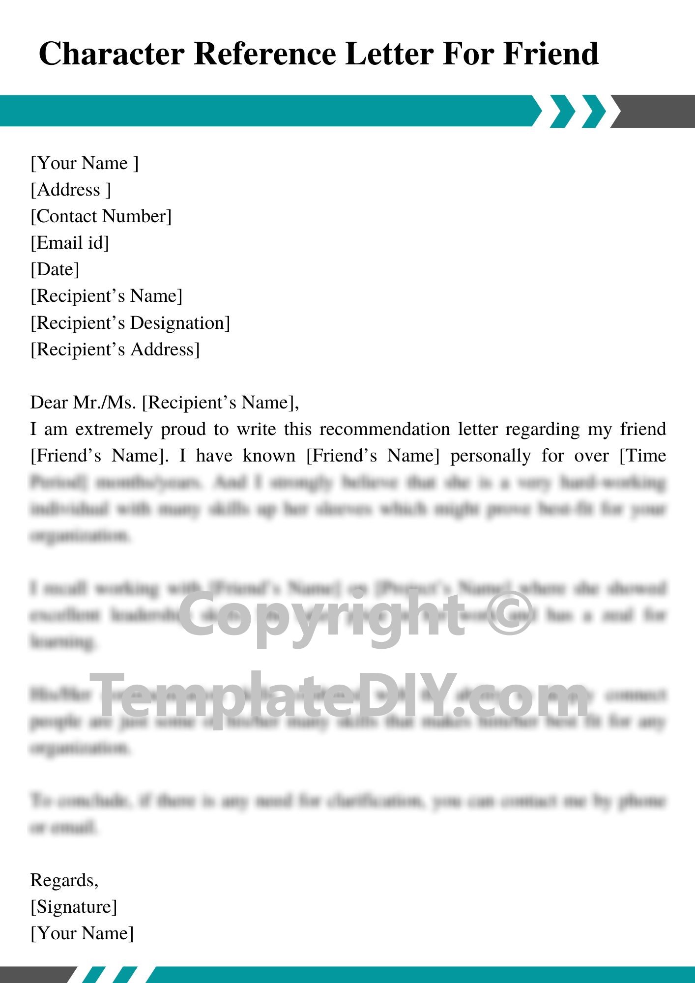 Personal Letter Of Recommendation For Court Sample