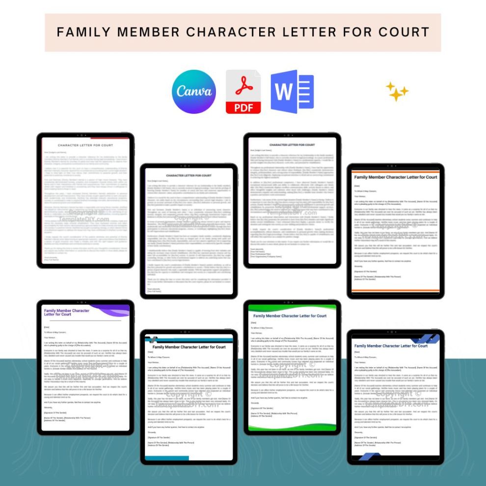 Family Court Character Reference Letter Template Download