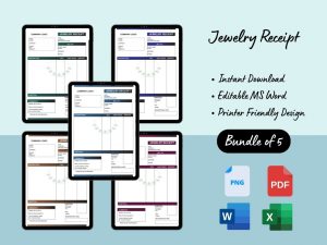 Jewelry Receipt Template Blank Printable Pdf, Excel, Word