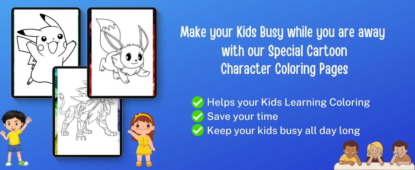 Bundle of 60+ Printable Coloring Pages for Kids PDF, PNG