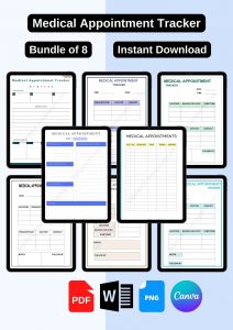Medical Appointment Tracker Printable Template PDF, Word