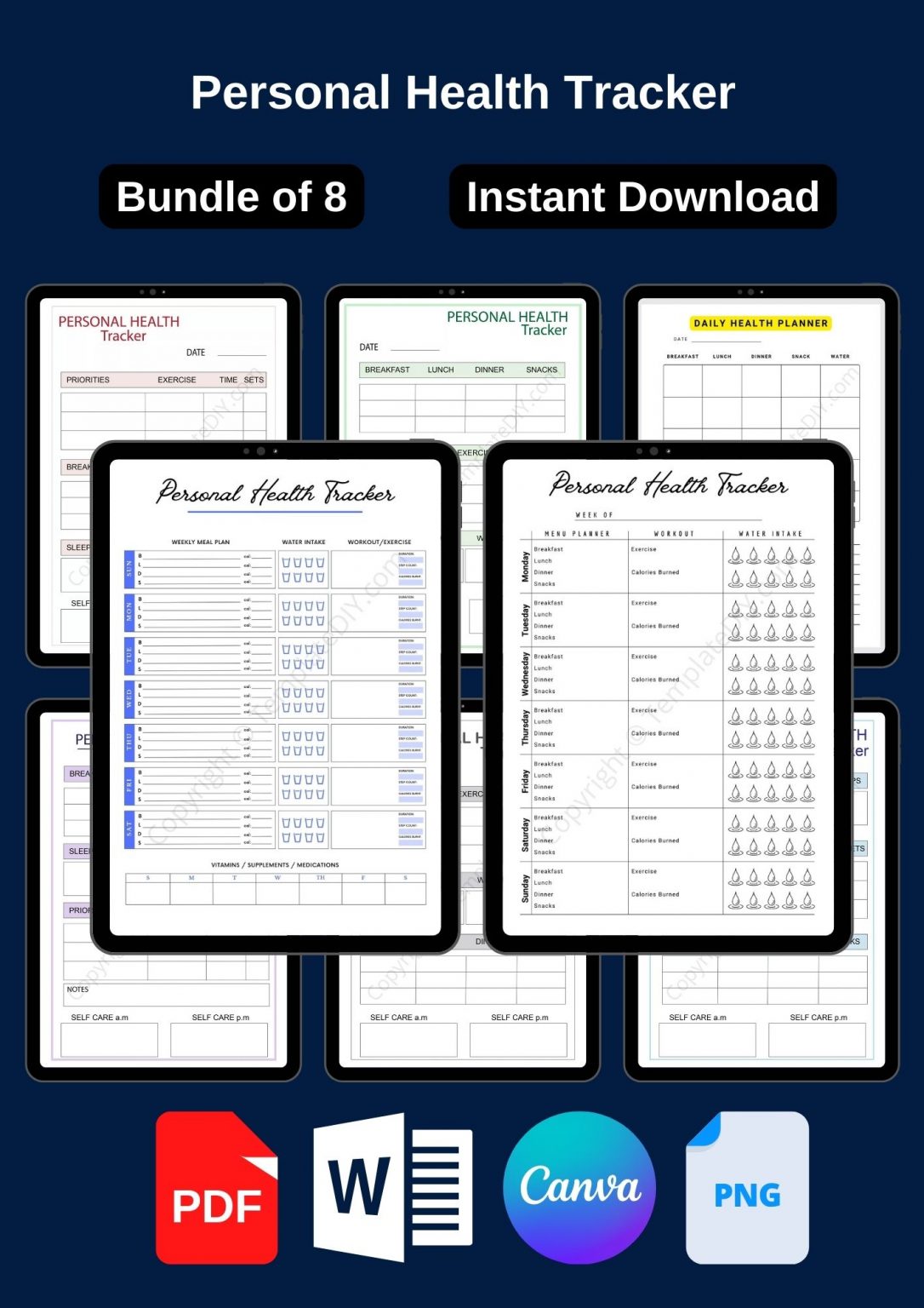 Personal Health Tracker Template Printable [Pdf Word]