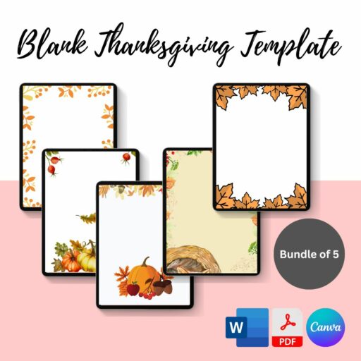 Thanksgiving Template Printable in PDF, Word [Editable]