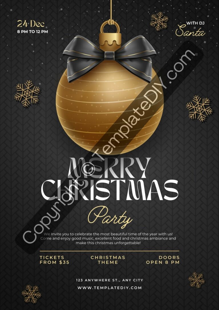Christmas Flyer Template Printable PDF, Word [Editable]
