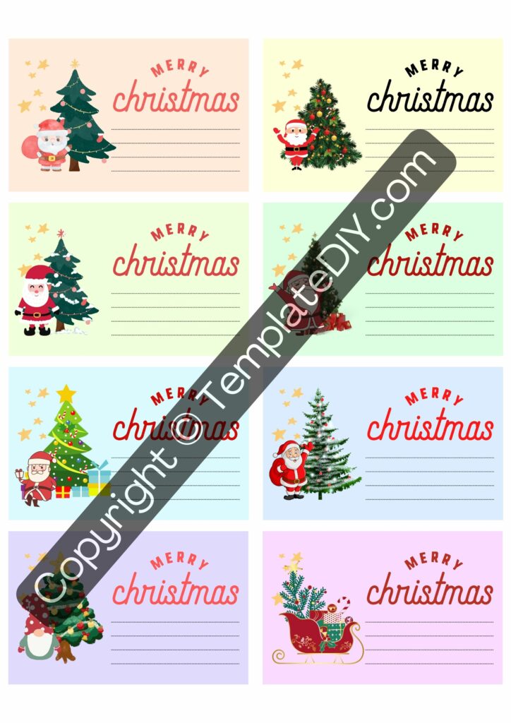 Christmas Tag Template Printable in Pdf & Word