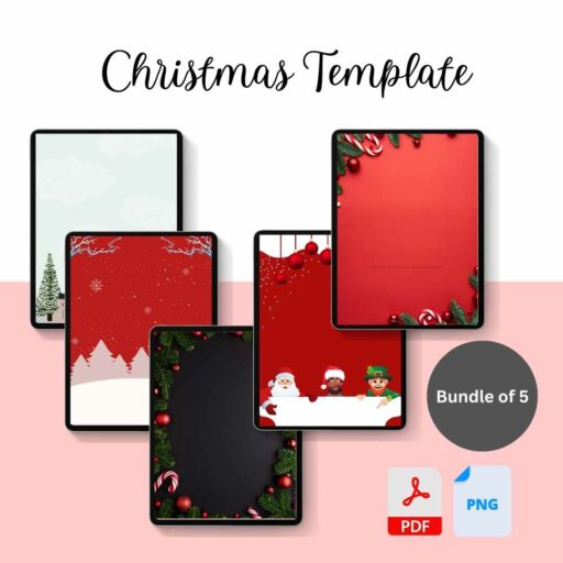 Christmas Template Printable in PDF [Instant Download]
