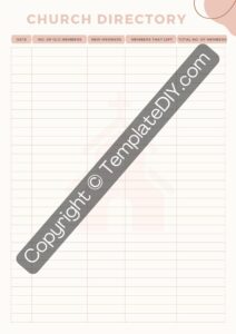Printable Church Directory Template | PDF, Word & Excel
