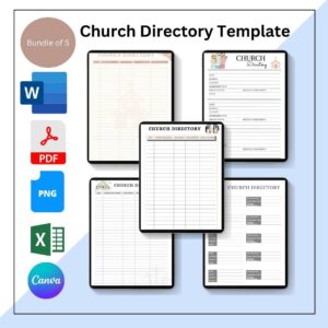 Printable Church Directory Template | PDF, Word & Excel