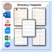 Directory Template Printable in Pdf, Word, Excel [Editable]