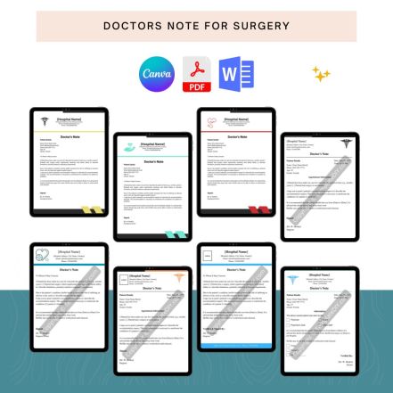 Doctors Note for Surgery Template PDF & Word Download