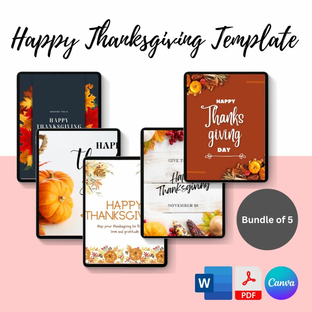 Gelukkige Thanksgiving Printables