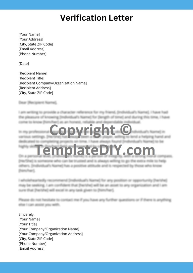 Income Verification Form Template – Ready to Use