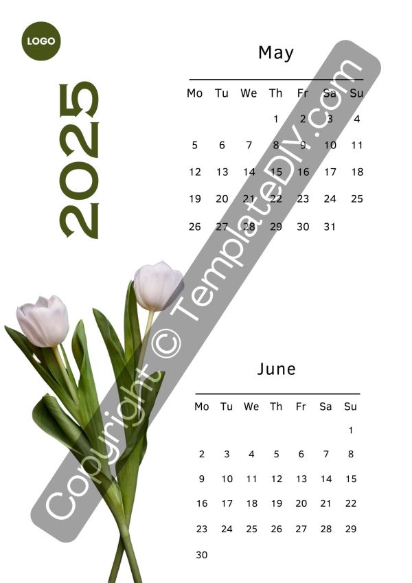 May June 2023 Calendar Printable Template in PDF, Word & Excel
