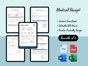 Medical Receipt Template Printable | PDF, Word & Excel