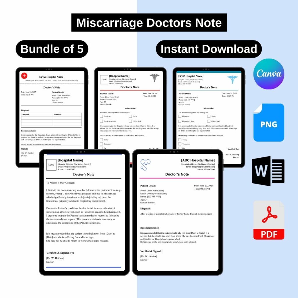 Printable Doctor's Note Template (PDF & Word, Editable)