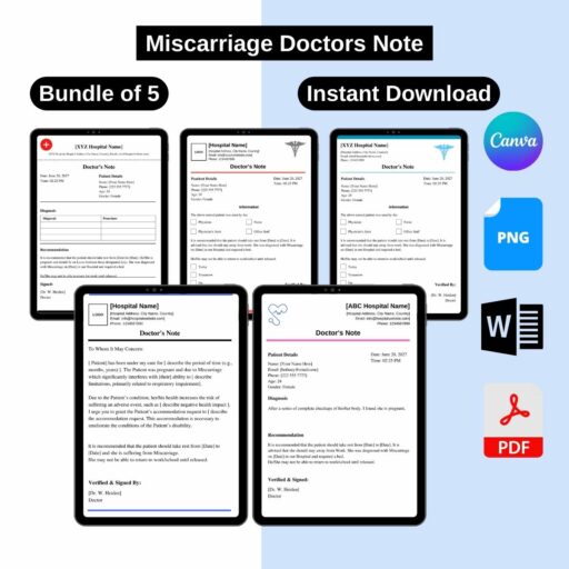 Miscarriage Doctor’s Note Template | PDF & Word Download