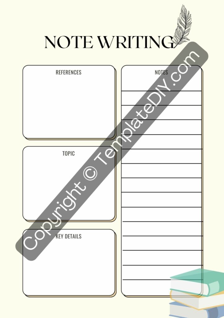 Note Writing Template Printable in PDF, Word [Editable]