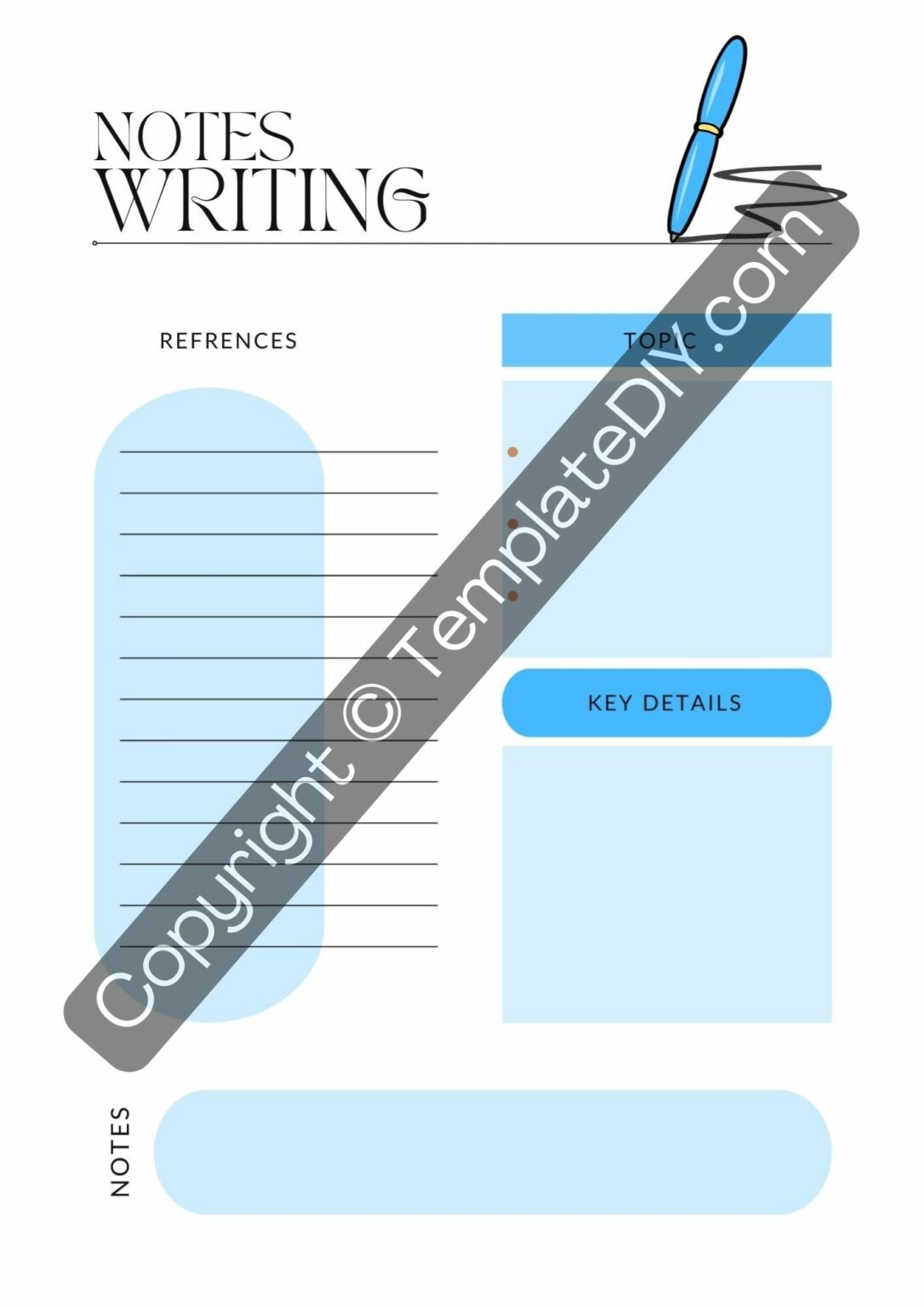 Note Writing Template Printable in PDF, Word [Editable]